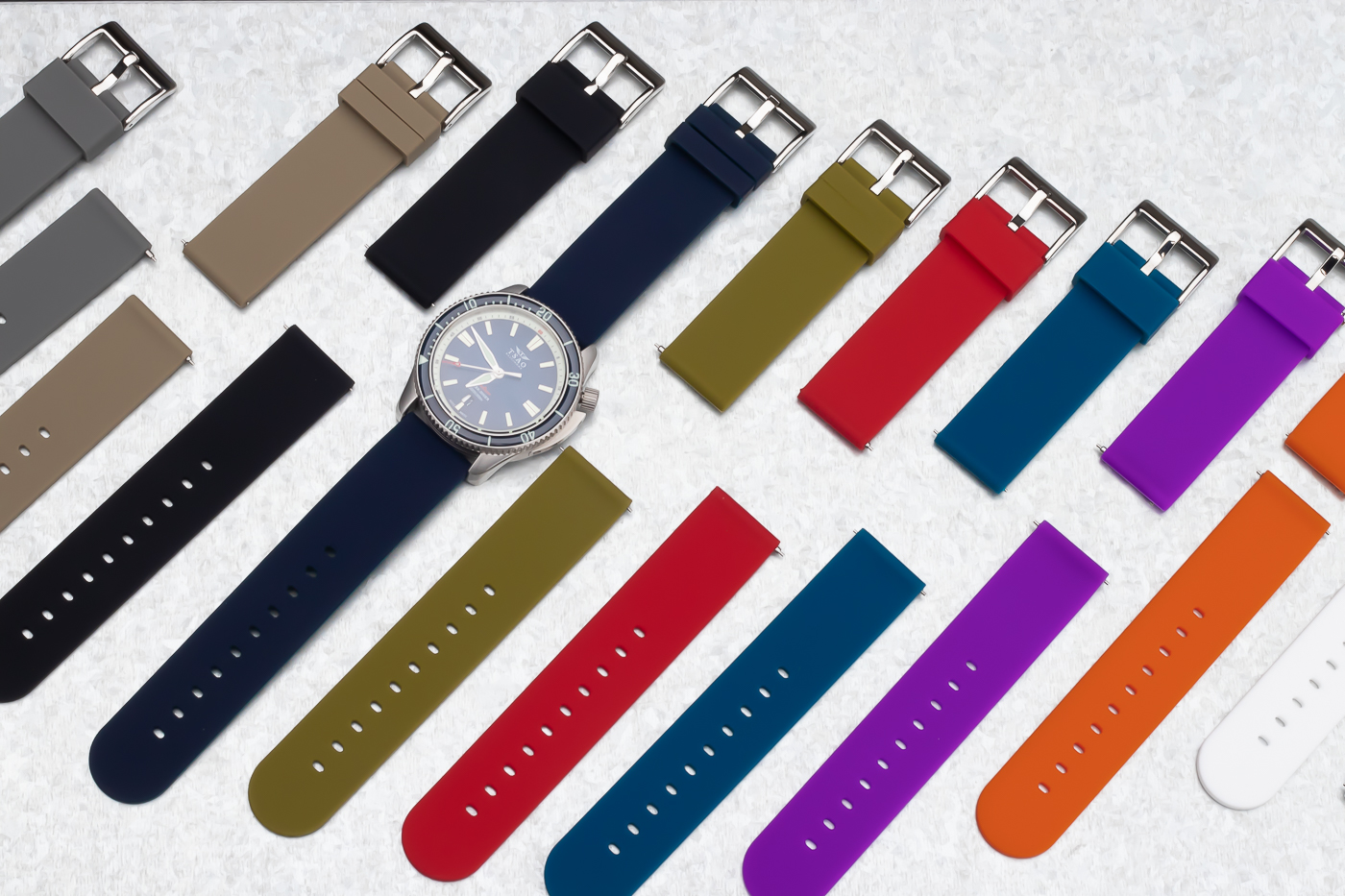 Solid Silicone Watch Straps - Clockwork Synergy