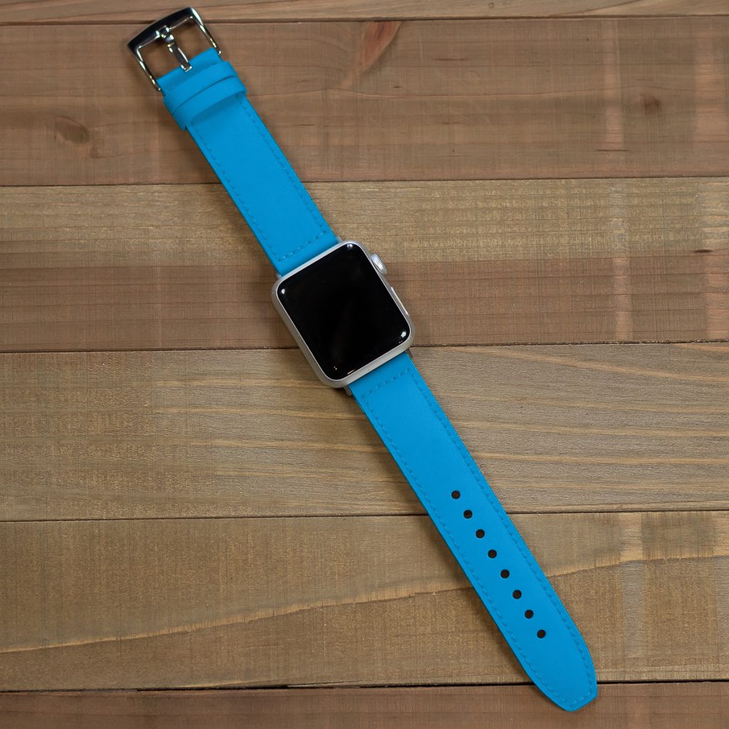Light Blue Sailcloth Watch Band for Apple- Clockworksynergy